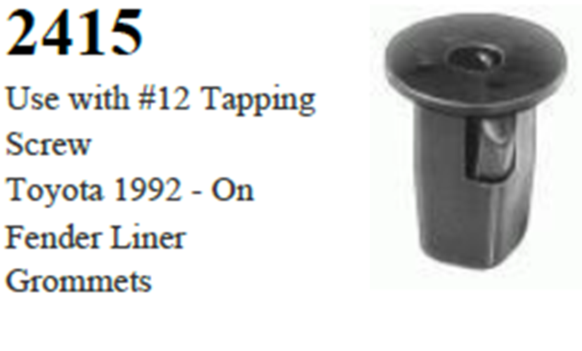 50 Pcs Fender Liner Fasteners Use with 12 Tapping Screw Toyota – Clips ...